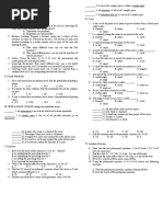 FEU SHS Entrance Exam Reviewer | PDF | Part Of Speech | English Grammar