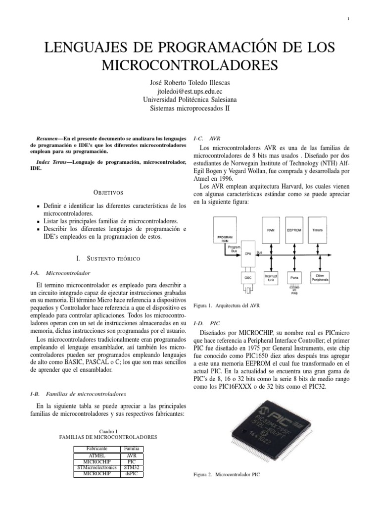 Lenguajes de Programación de Los Microcontroladores | PDF | Lenguaje de ...