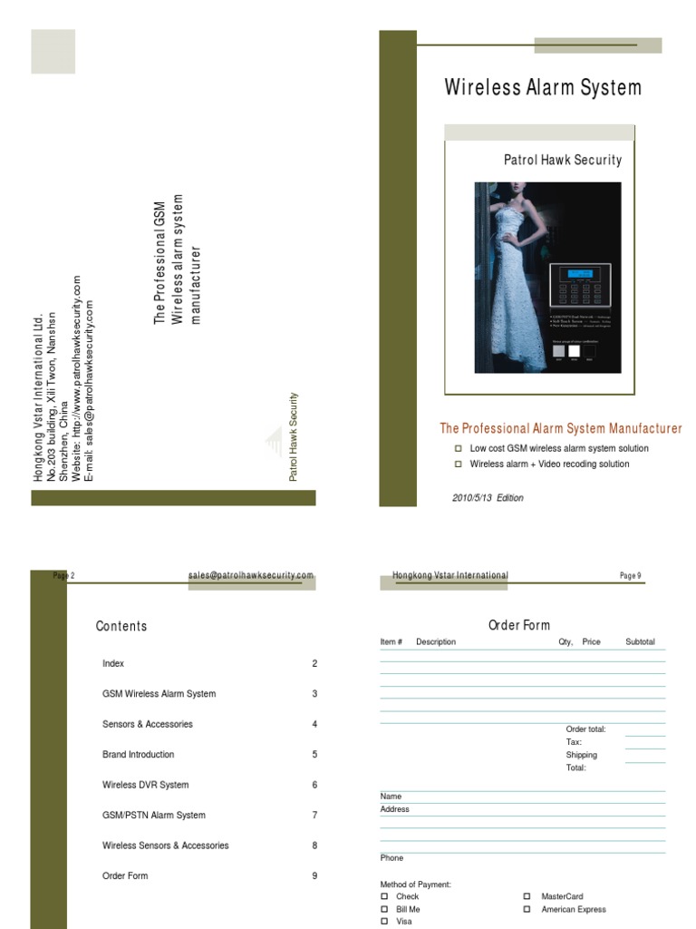 Patrol Hawk Wireless Alarm Solutions | PDF | Security Alarm ...