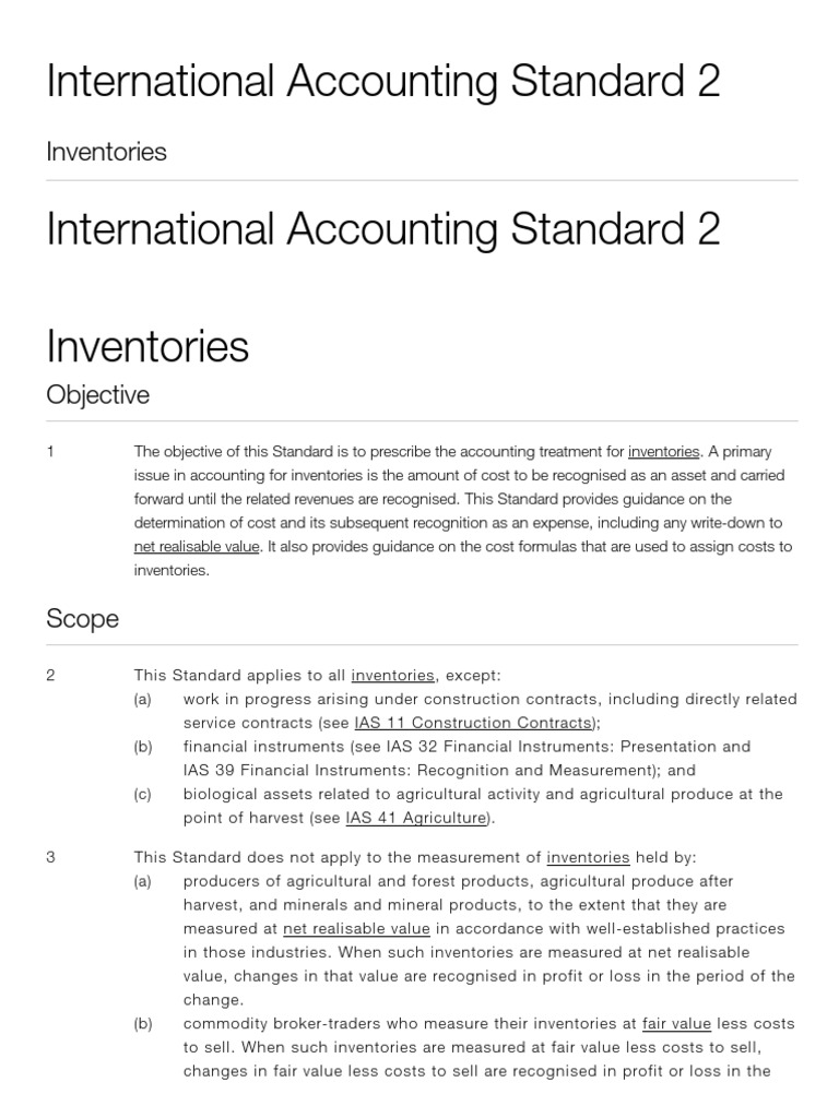International Accounting Standard 2 International Accounting Standard 2 ...