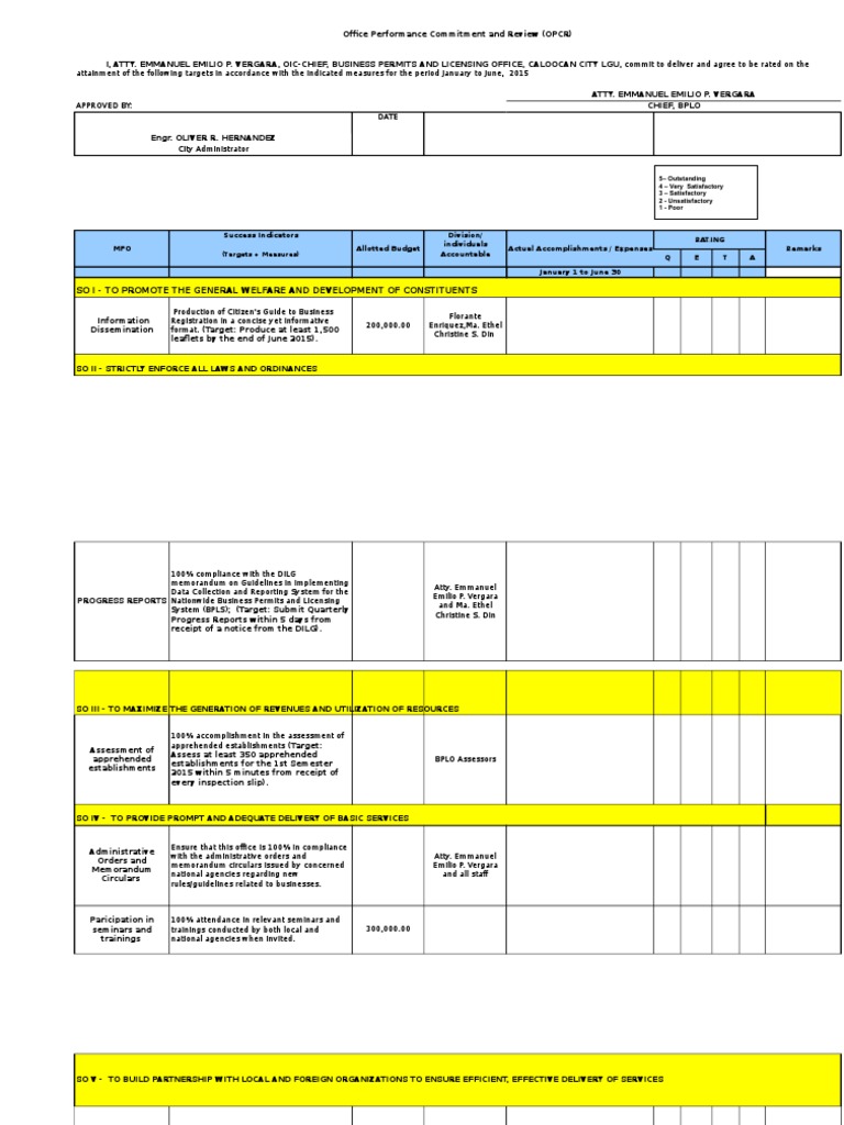 Bplo - Opcr | PDF | Taxes | Government Information