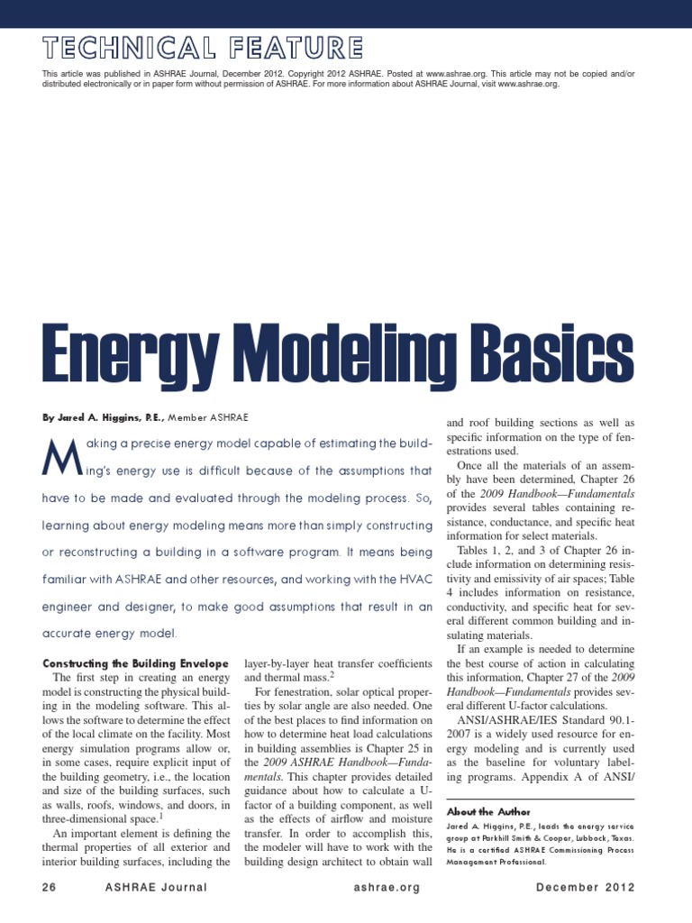 Energy Modeling Basics | PDF | Hvac | Ventilation (Architecture)
