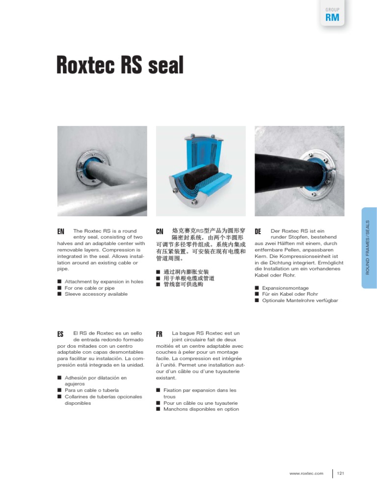 Roxtec RS100 AISI 316 Datasheet & Installation Manual | PDF ...