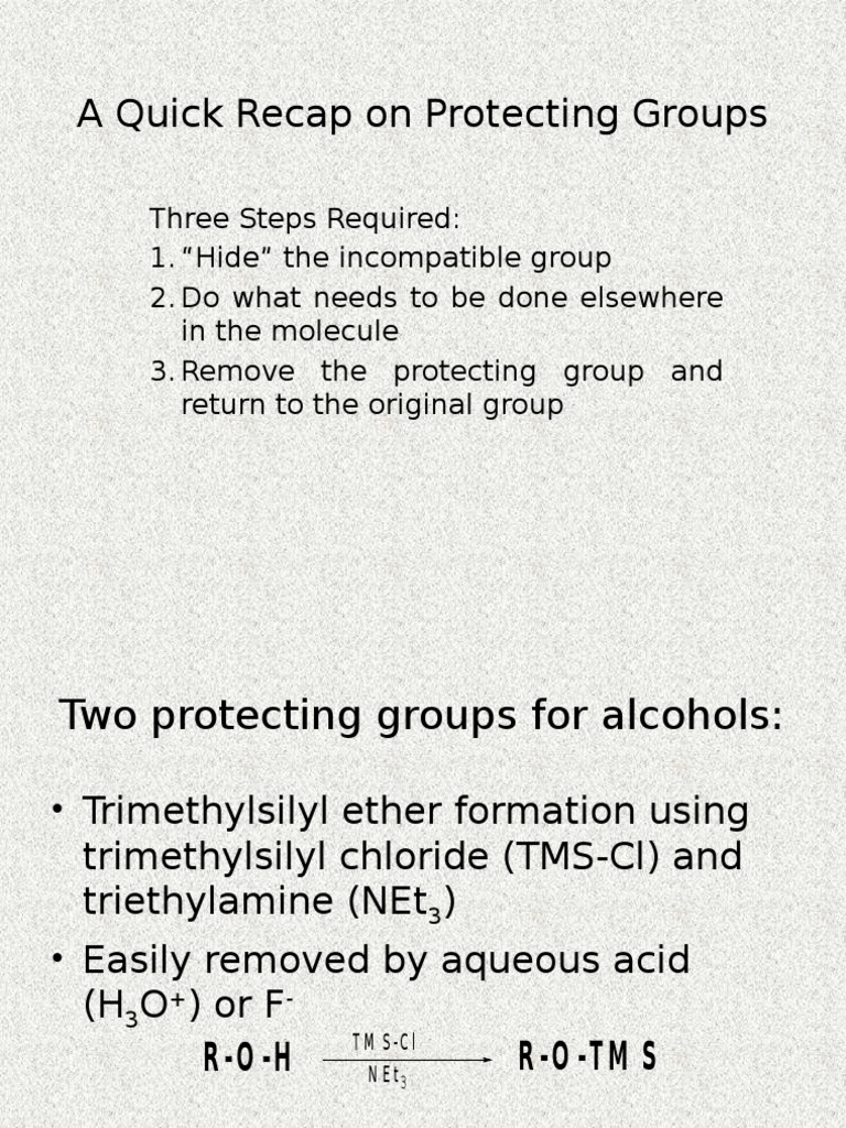 Protecting Groups | PDF | Alcohol | Acid