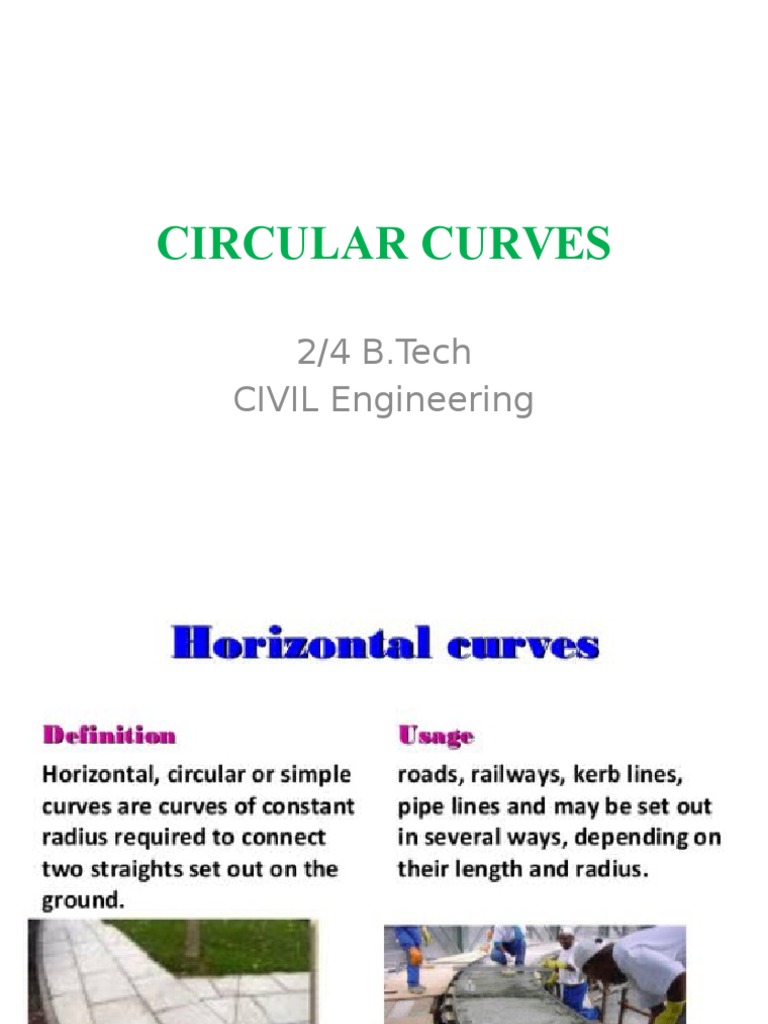 Circular Curves in Civil Engineering | PDF | Home & Garden