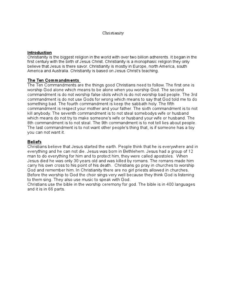 Overview of Christianity and Beliefs | PDF
