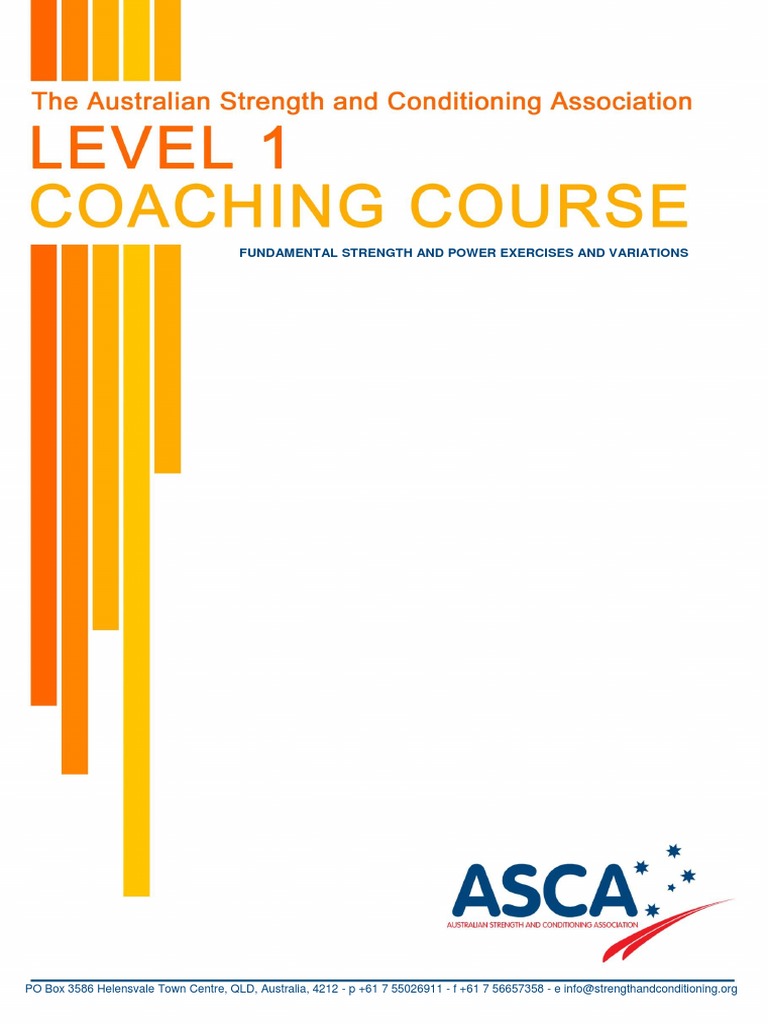 ASCA L1 Fundamental Strength & Power Exercises & Techniques | PDF ...