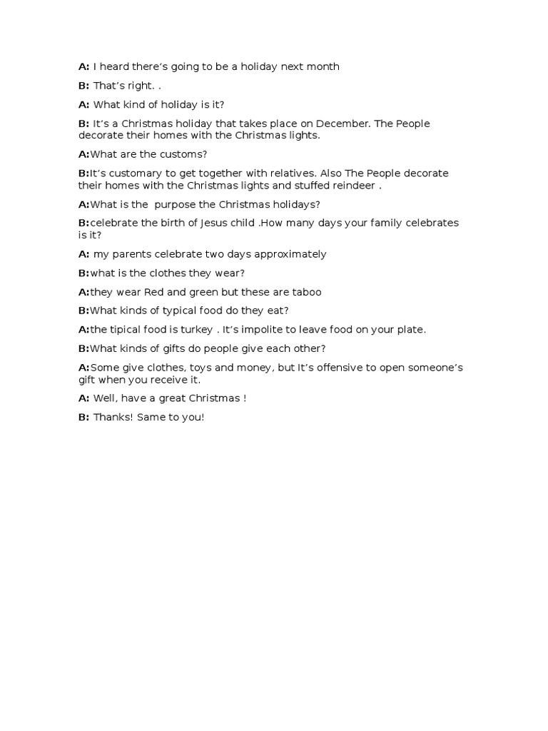 Christmas Traditions and Customs | PDF | Social Science