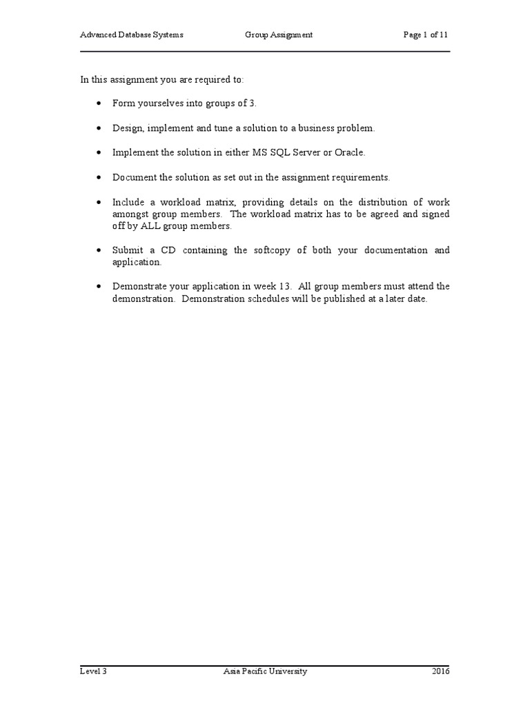 ADVBS Group Assignment 2016 | PDF | Hostel | Information Retrieval