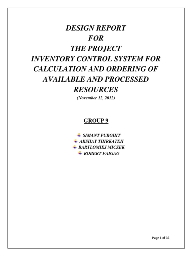 Design Report | PDF | Object (Computer Science) | Databases