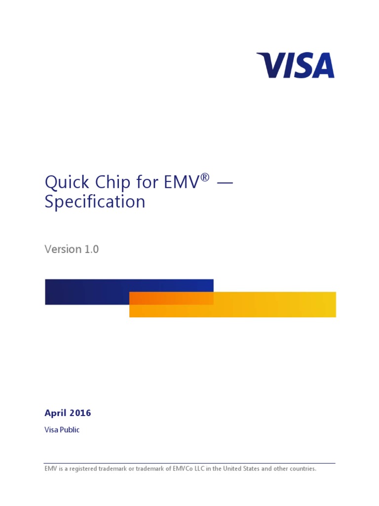 Quick Chip Emv Specification | PDF | Emv | Debit Card
