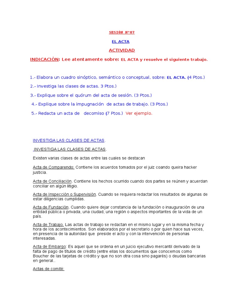 El Acta | Quórum | Política