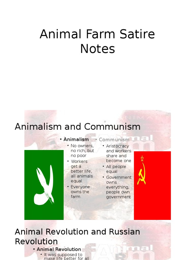 Animal Farm Satire Notes | PDF | Communism | Anti Capitalism