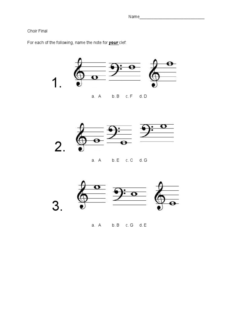 Choir Final Exam Guide | PDF