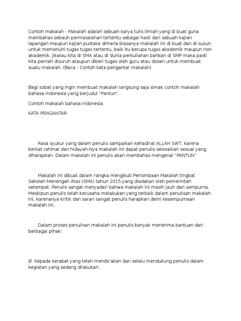 Contoh Makalah | PDF | Seni & Disiplin Bahasa