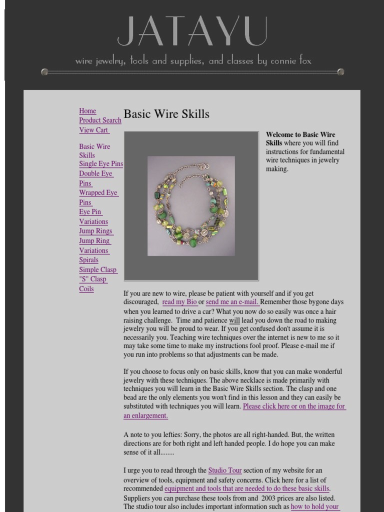 Jewelry - Basic Wire Skills | PDF | Jewellery | Wire
