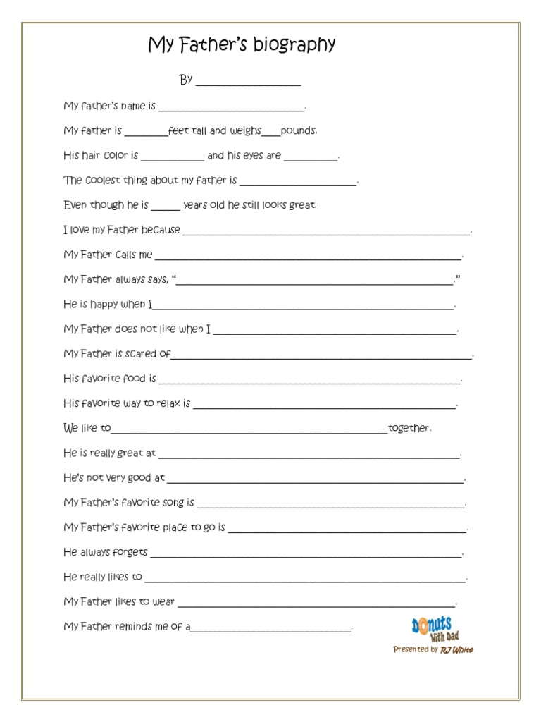 Father Biography 2016 | PDF | Career & Growth