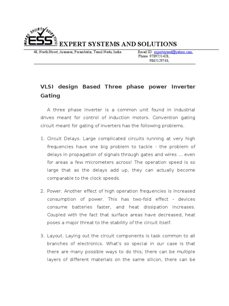 VLSI-Based Inverter Gating Solutions | PDF | Power Inverter | Power Electronics