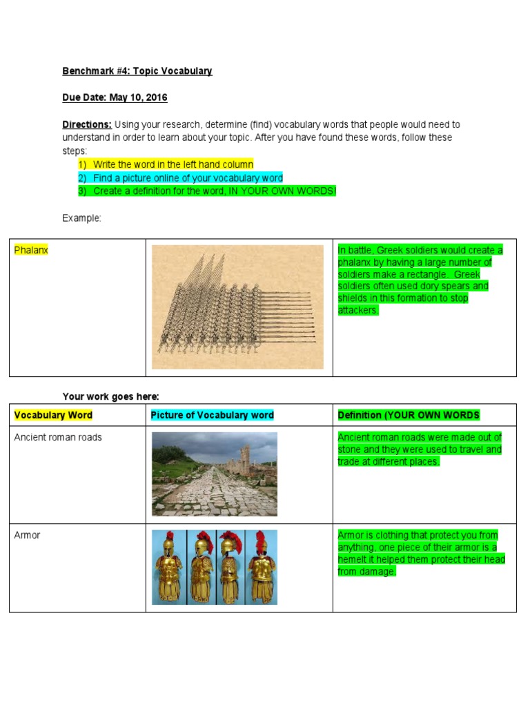 Benchmark4vocabulary Nevaehackley Robinson | PDF | Language Arts ...