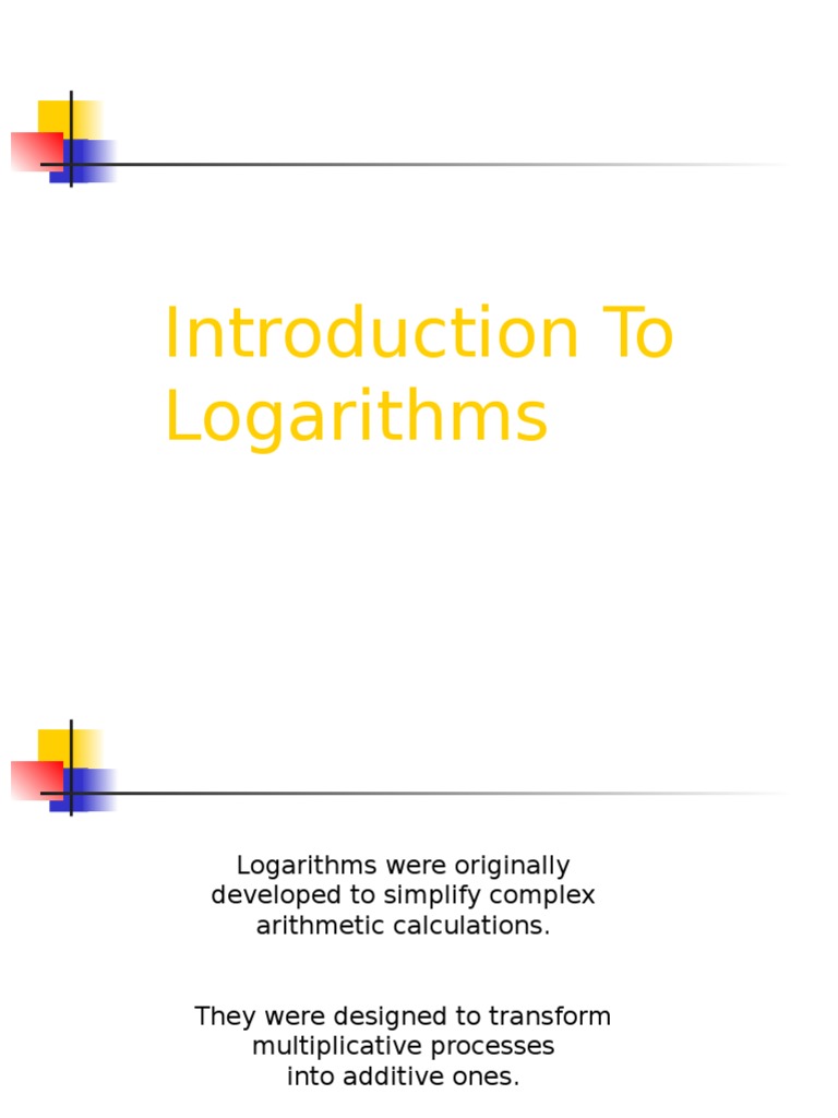 Log NOTES Explanation Day 1 | PDF | Logarithm | Exponential Function