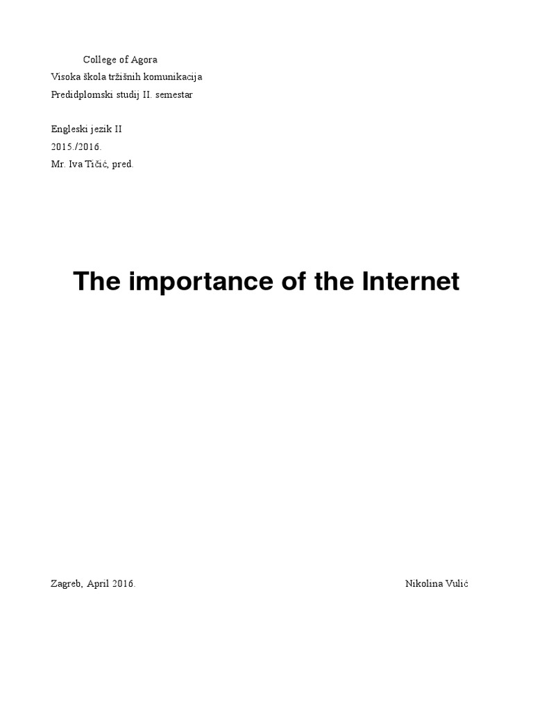 Significance of the Internet Today | PDF | Educational Technology ...