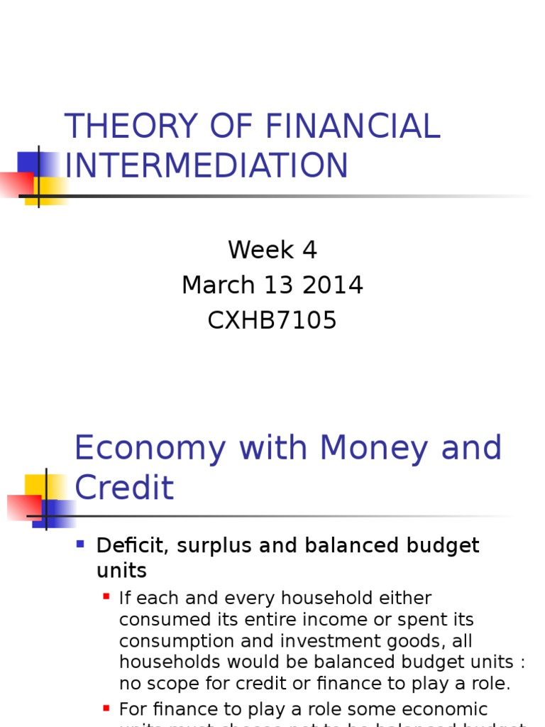 Theories of Financial Intermediation | PDF | Market Liquidity | Moral ...
