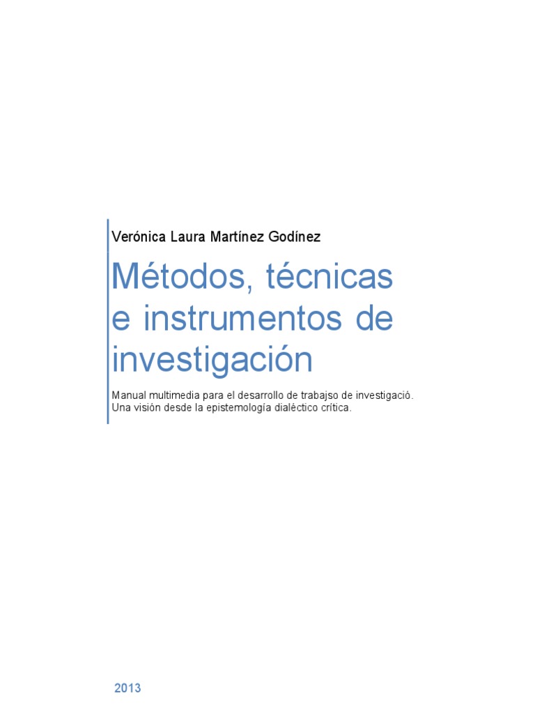 Metodos Tecnicas e Instrumentos de Inves | PDF | Cuestionario ...