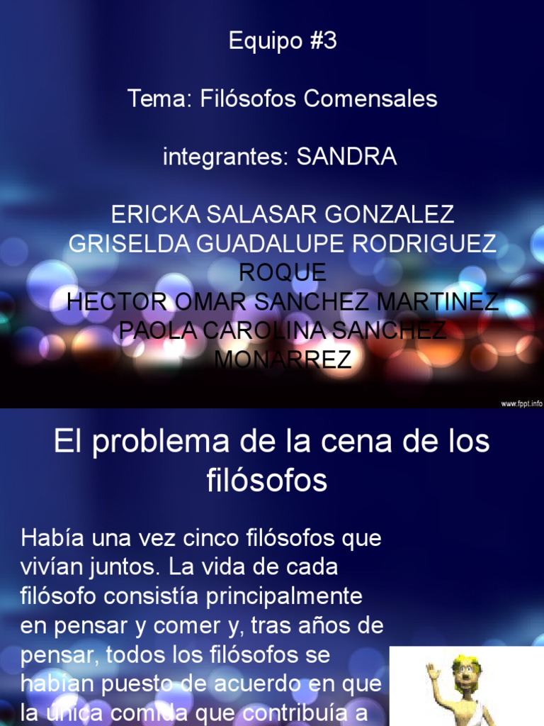 Filósofos Comensales | PDF | Algoritmos | Áreas de informática