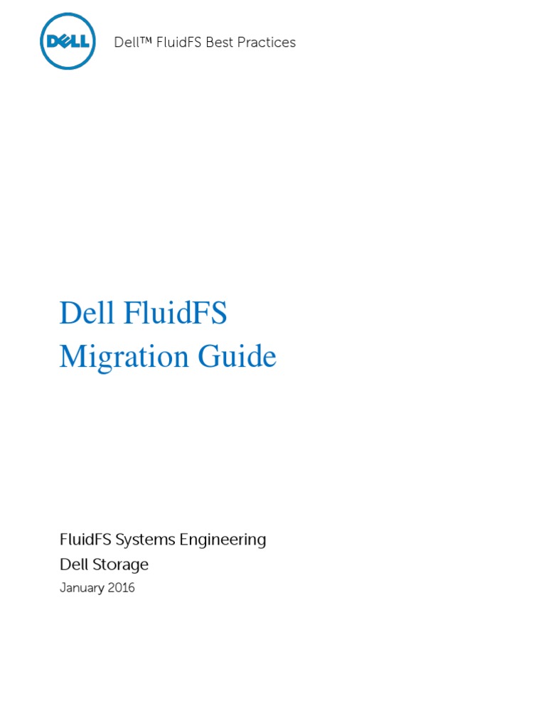 FluidFS Migration Guide v9 | PDF | Load Balancing (Computing) | File System