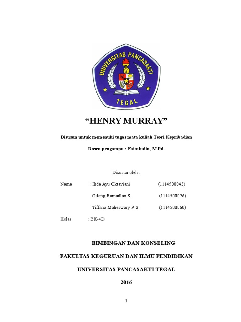 Teori Kepribadian Henry Murray | PDF