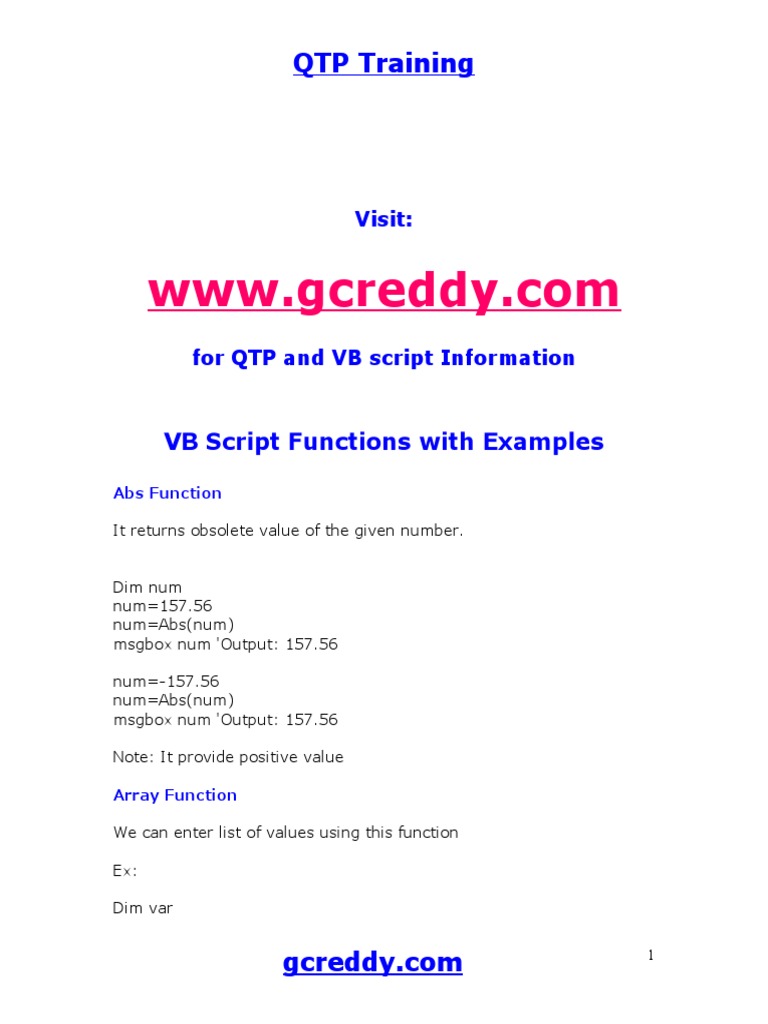 Vb Script String Functions Pdf String Computer Science Subtraction