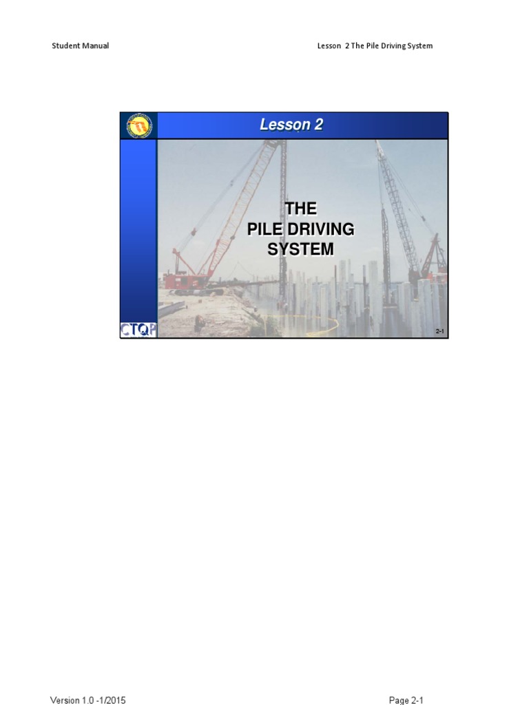 Pile Driving System Overview | PDF | Deep Foundation | Steam Engine
