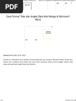 Format Angka dan Teks Mail Merge Word | PDF