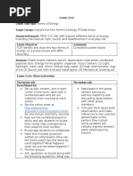 7 Es Detailed Lesson Plan in English | PDF | Light | Potential Energy