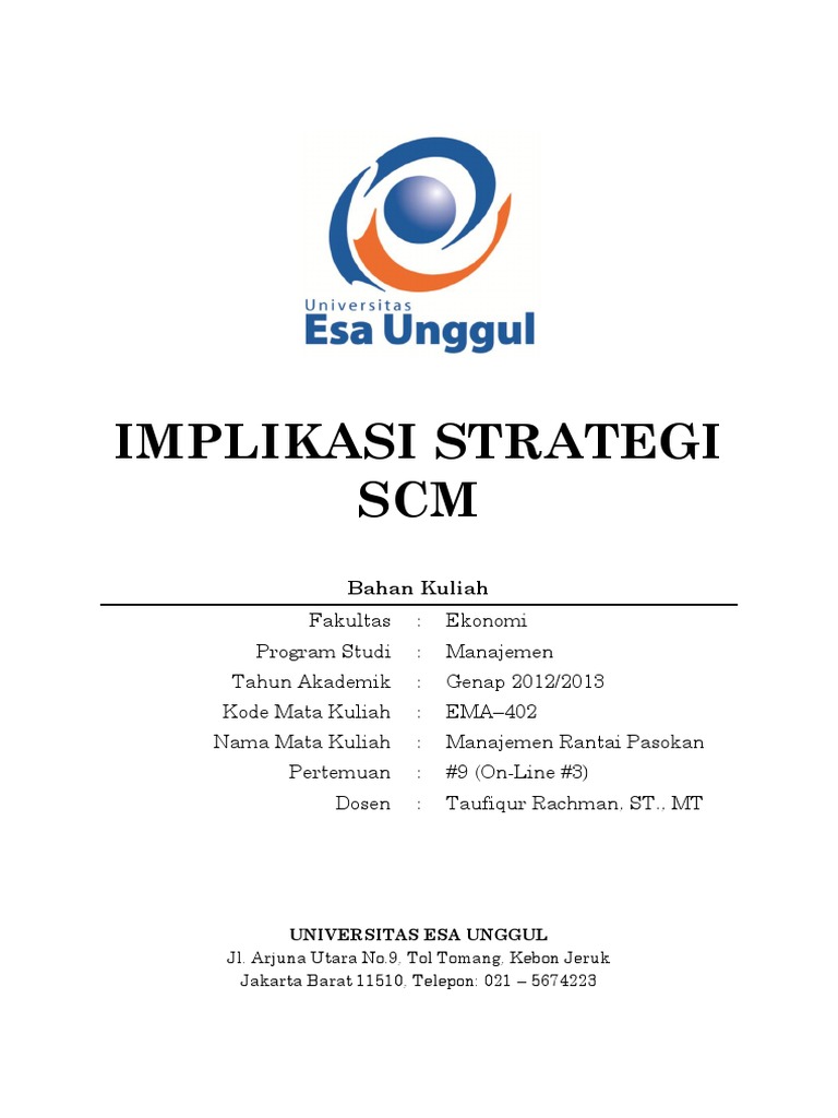 Implikasi Strategi SCM | PDF | Bisnis