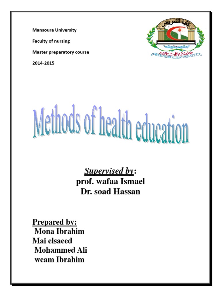 Methods of Health Education | Expert | Learning