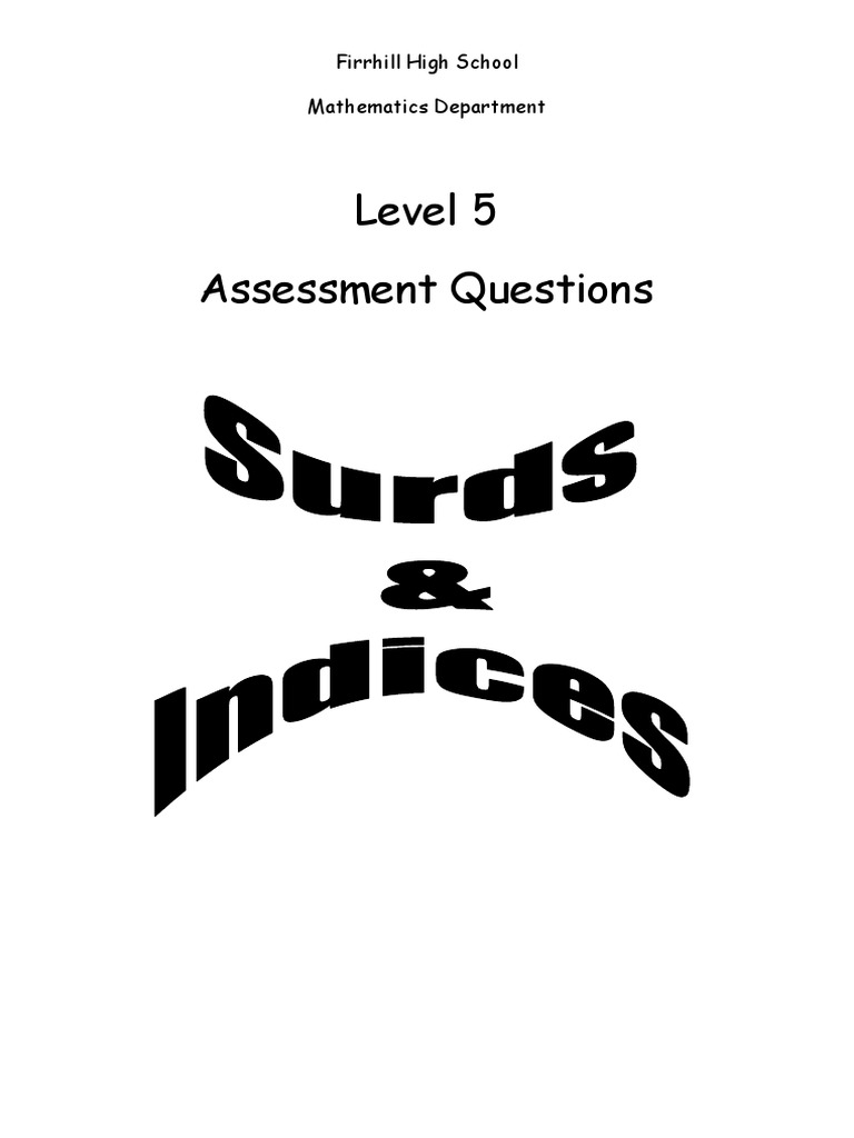 n5 Surds and Indices Ppqs | PDF