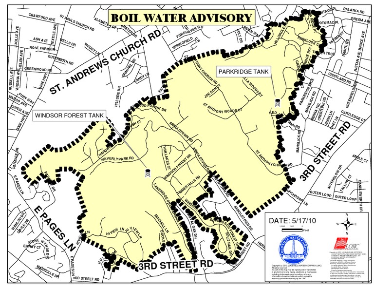 Map of Boil Water Advisory Area | PDF