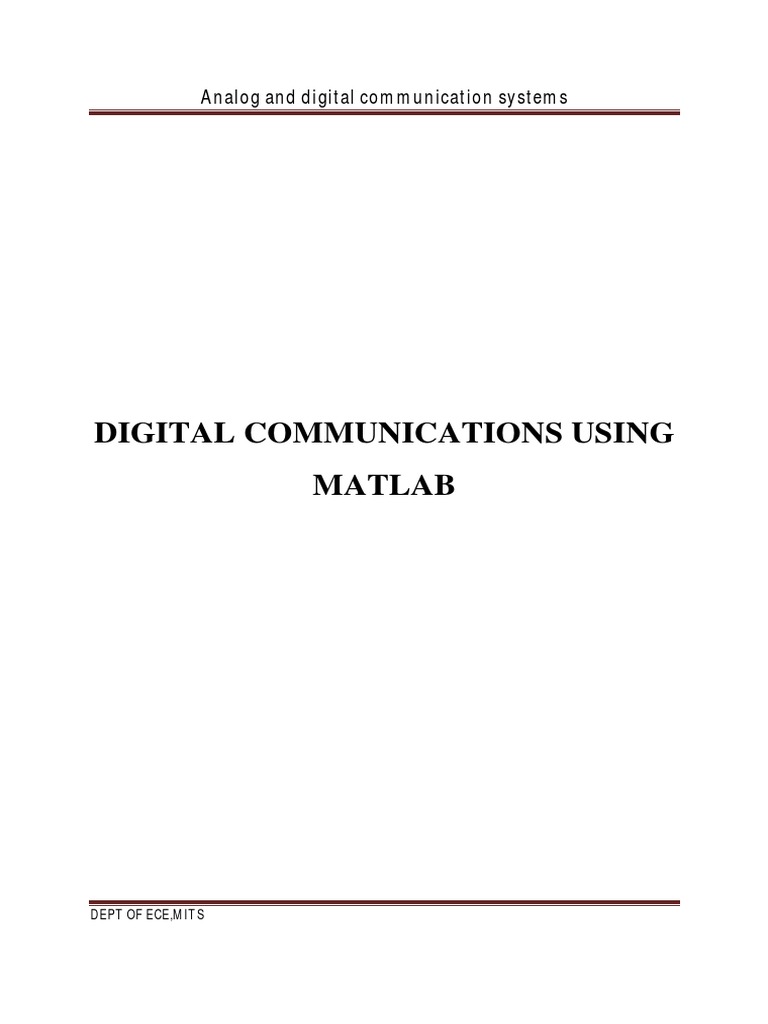 Adc Lab Matlab STUDENT | PDF | Modulation | Data Transmission