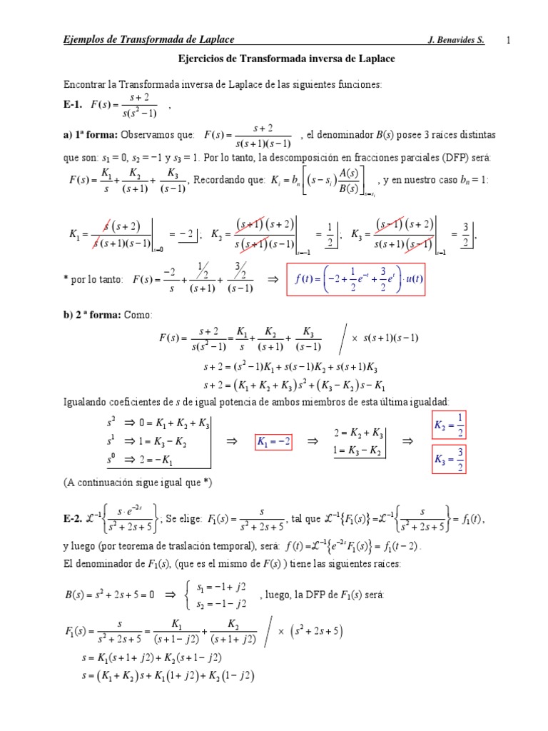 Ejercicios Resuelstos Transformada Inversa | PDF | Análisis | Álgebra