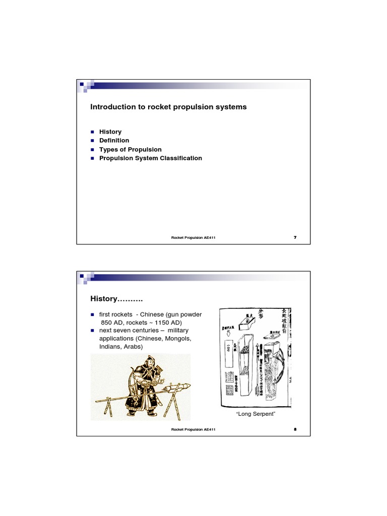 AE411 RocketProp LectureNotes 1 | PDF | Social Science | Science ...