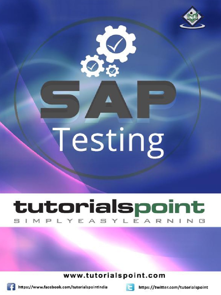 Sap Testing Tutorial Pdf Software Testing Enterprise Resource 0933