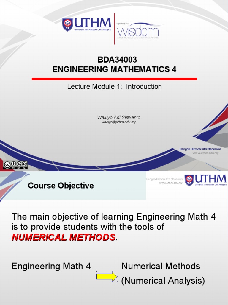 Lecture Module 1 Introduction New Pdf Numerical Analysis