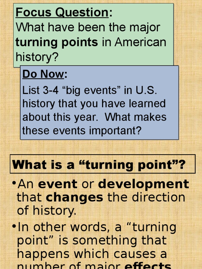 Major Turning Points in U.S. History | PDF | Travel | History