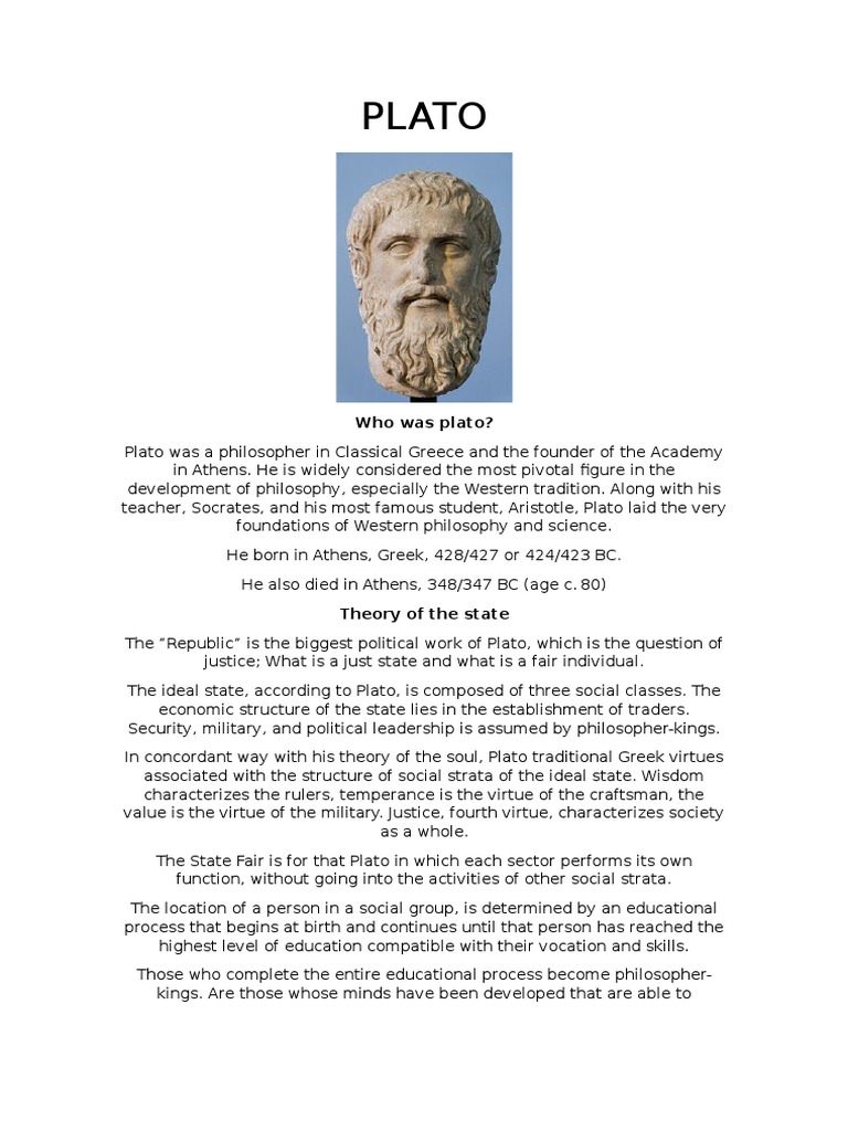 Who Was Plato? | PDF | Plato | Western Philosophy