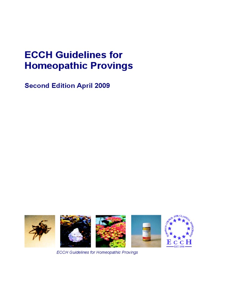 Ecch Guidelines For Provings Pdf Homeopathy Medicine