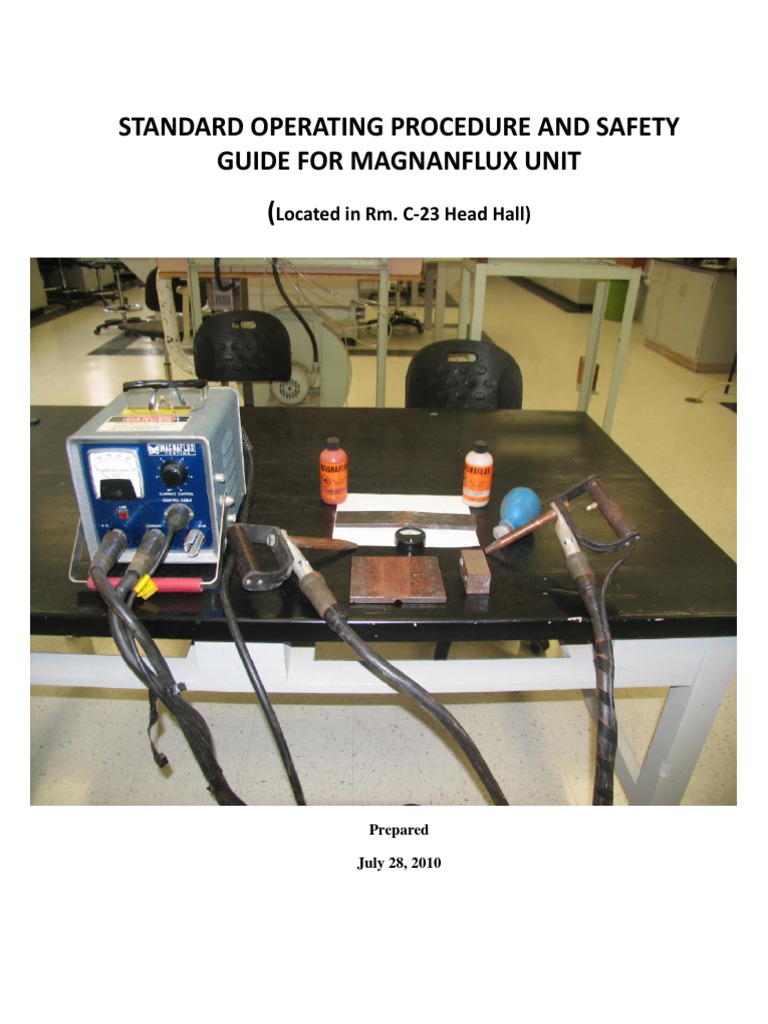 Magnaflux Unit | PDF | Electric Current | Laboratories