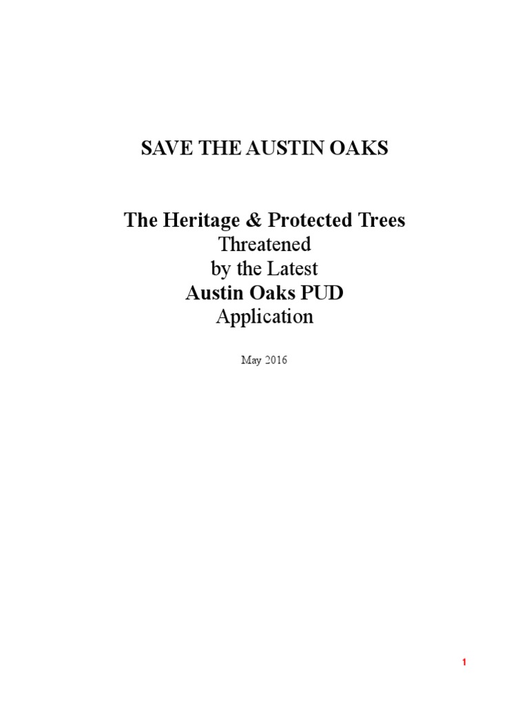 Austin Oaks Heritage & Protected Trees | PDF | Trees | Zoning