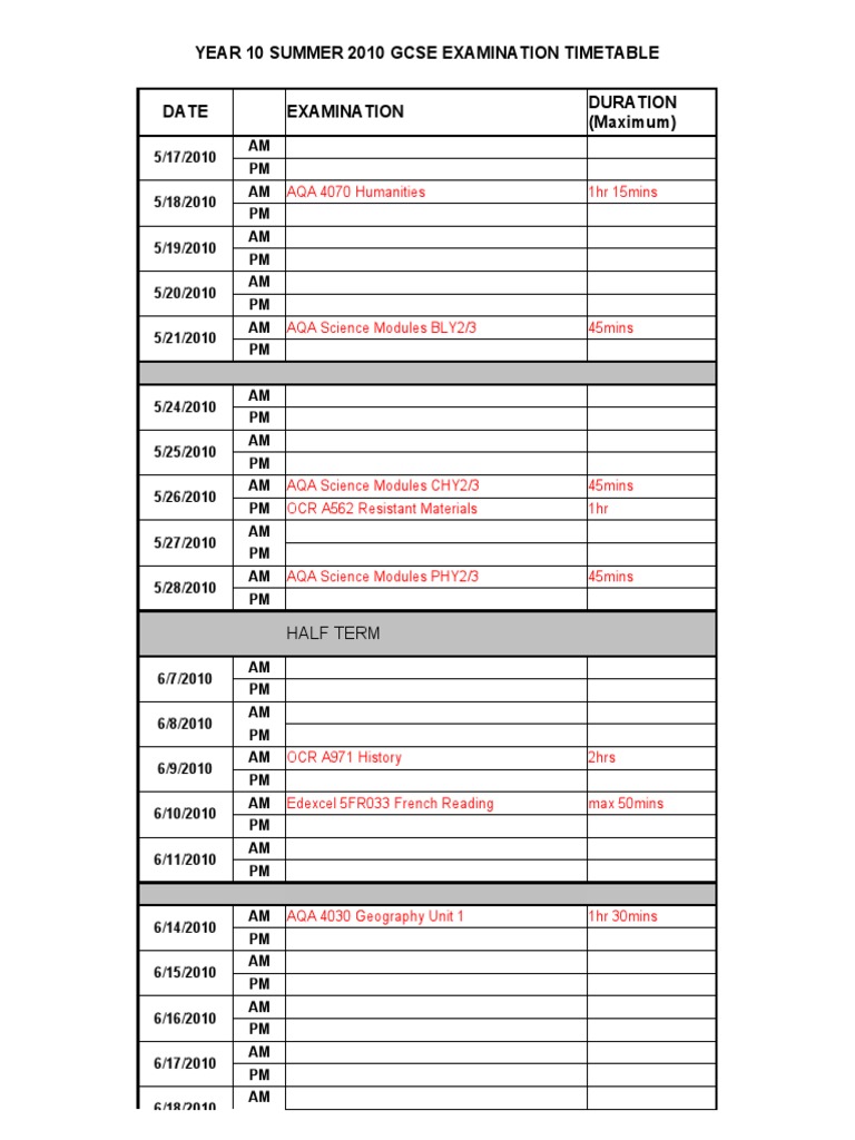 Master Class Timetable v2 | PDF | Qualifications | Student Assessment ...