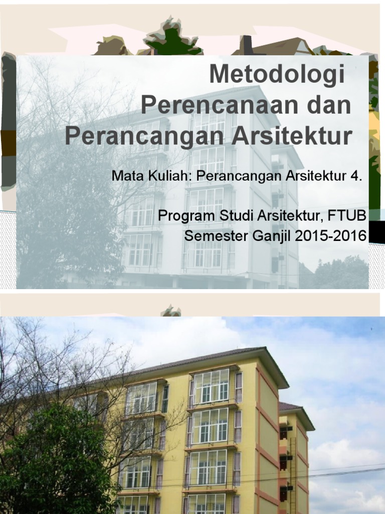 Metodologi Perancangan Arsitektur | PDF